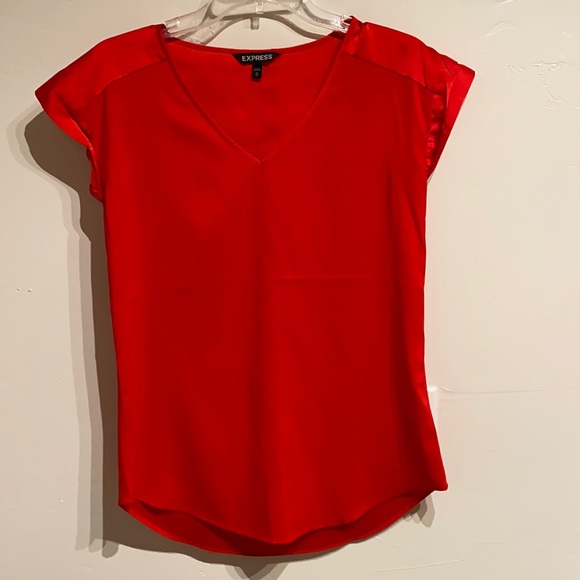 Express | Tops | Express Red Shirt | Poshmark